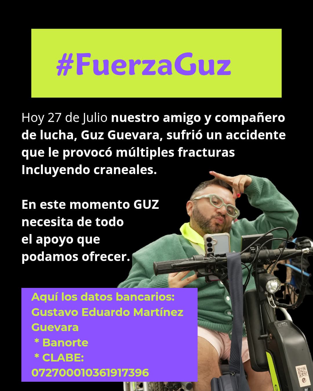 Piden apoyo para Guz Guevara, símbolo del activismo en SLP – Momento ...