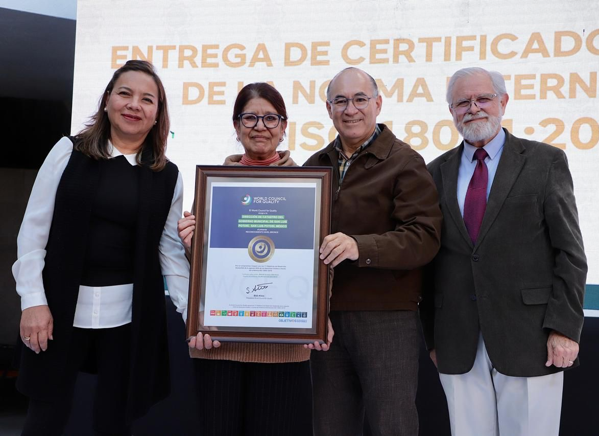 Recibe Catastro certificación internacional por estándares de ...